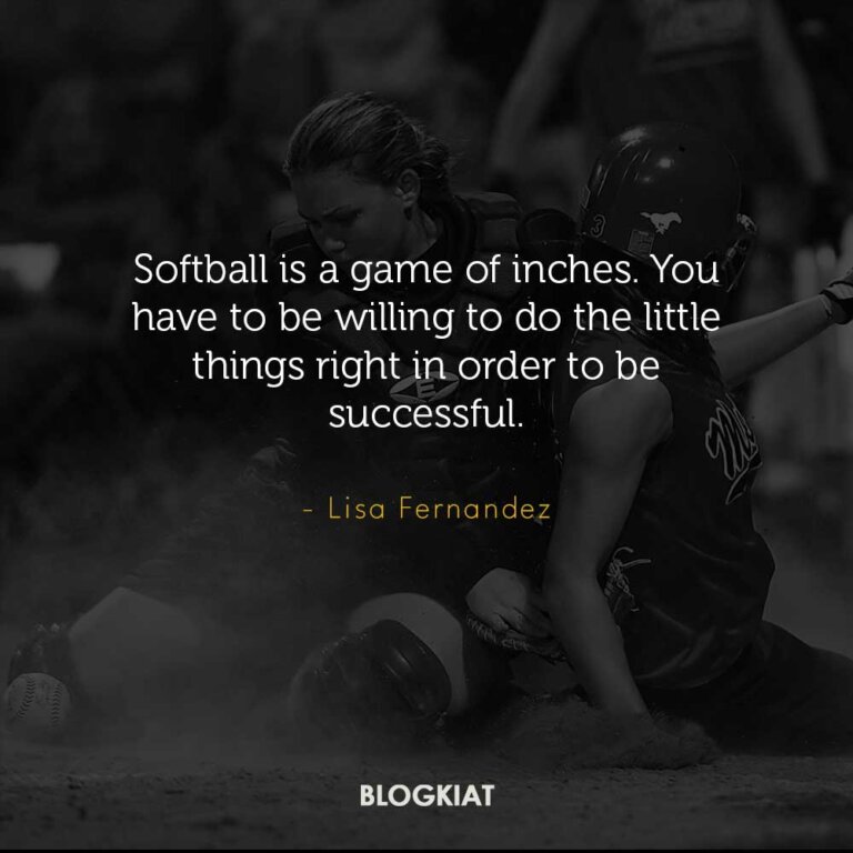50 Inspirational Softball Quotes To Give Your Best - Blogkiat