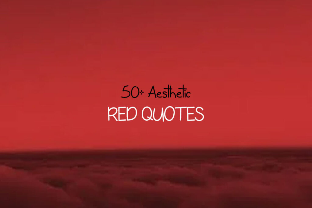 50 Best Aesthetic Red Quotes in 2024