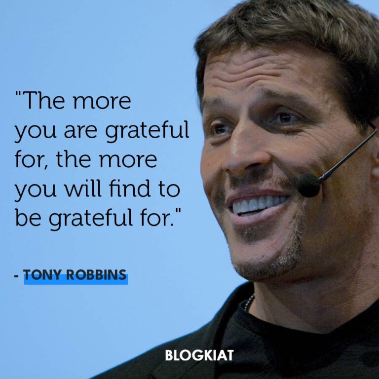 25 Tony Robbins Quotes On Gratitude - Blogkiat